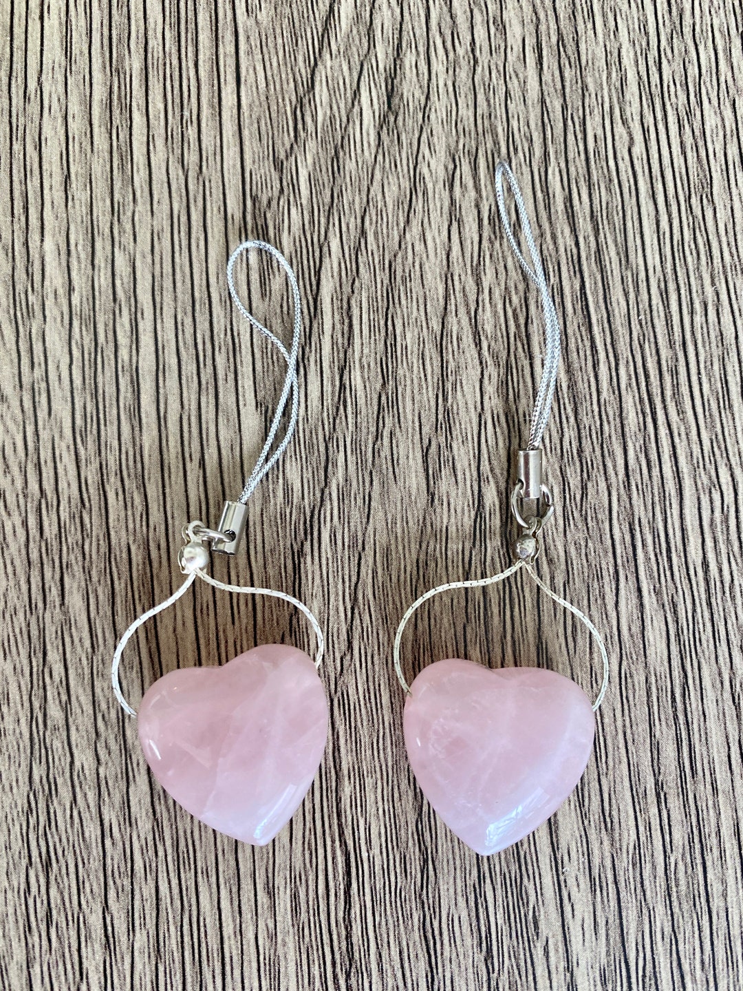 Rose Quartz Keychain, Rose Quartz Key Chain, Rose Quartz Pendant, Rose ...