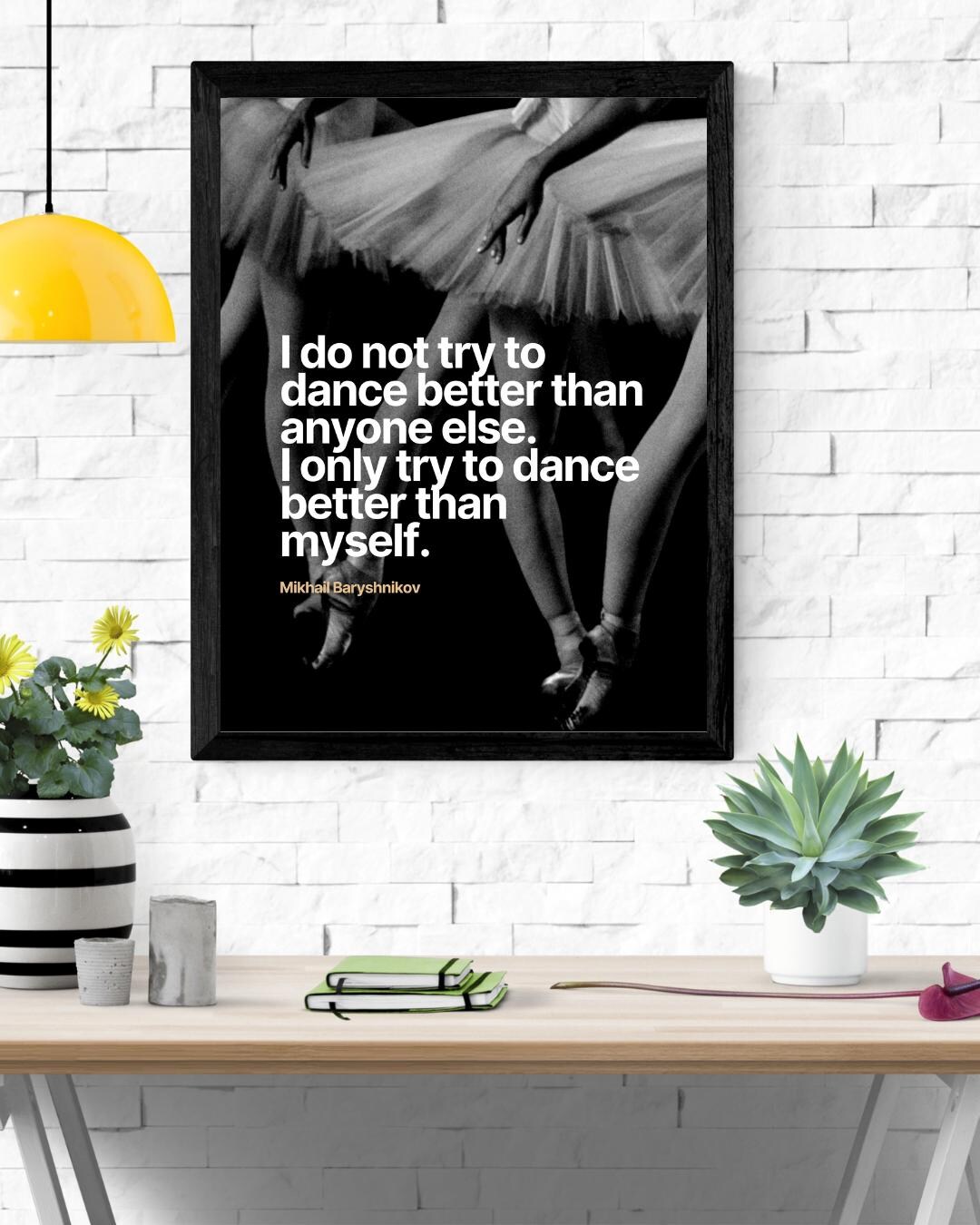 Dance Studio Wall Art Decor Set of 5 Dancer Inspirational Quotes Dance ...
