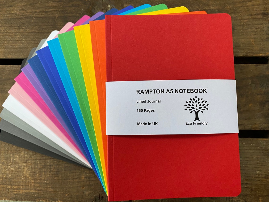 Eco Friendly A5 Flexi Notebook Made in UK 14 Colours | Etsy UK
