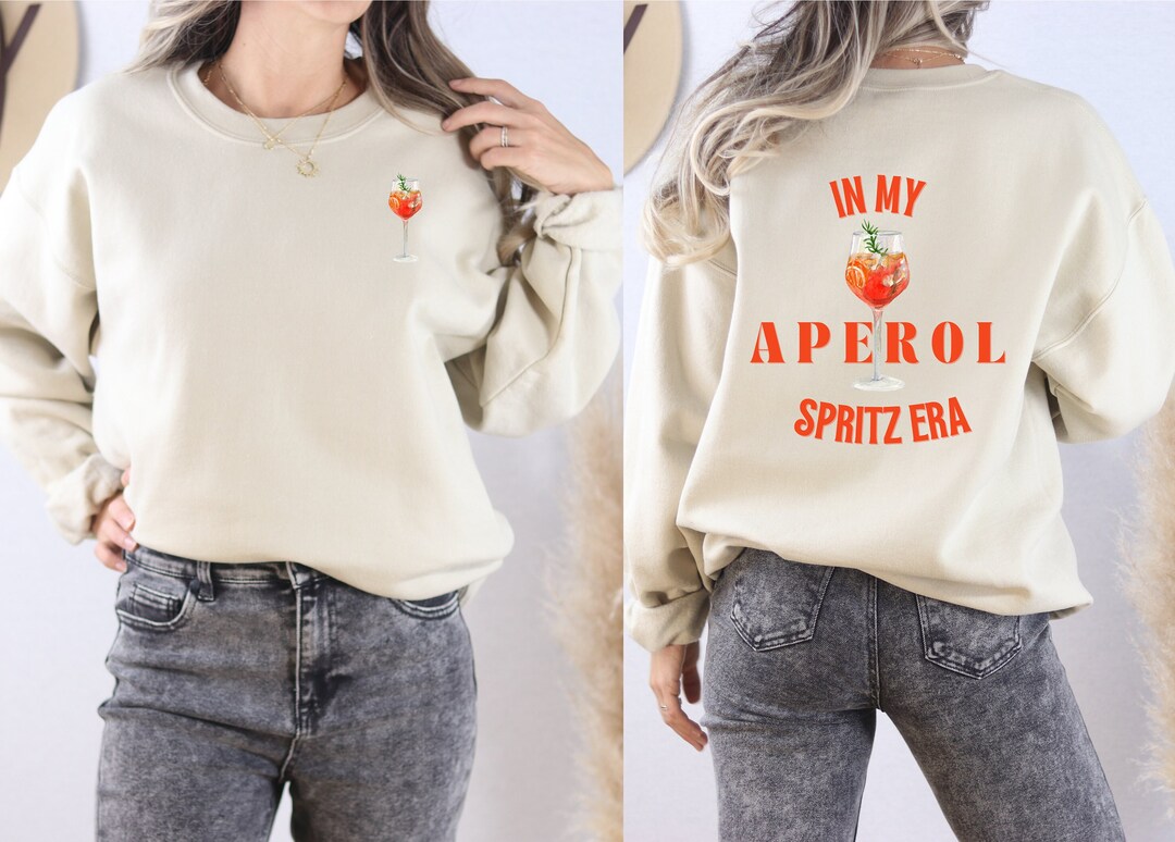 NEW Aperol Spritz Sweatshirt, Cocktail Sweater, Aperol Spritz Crewneck ...