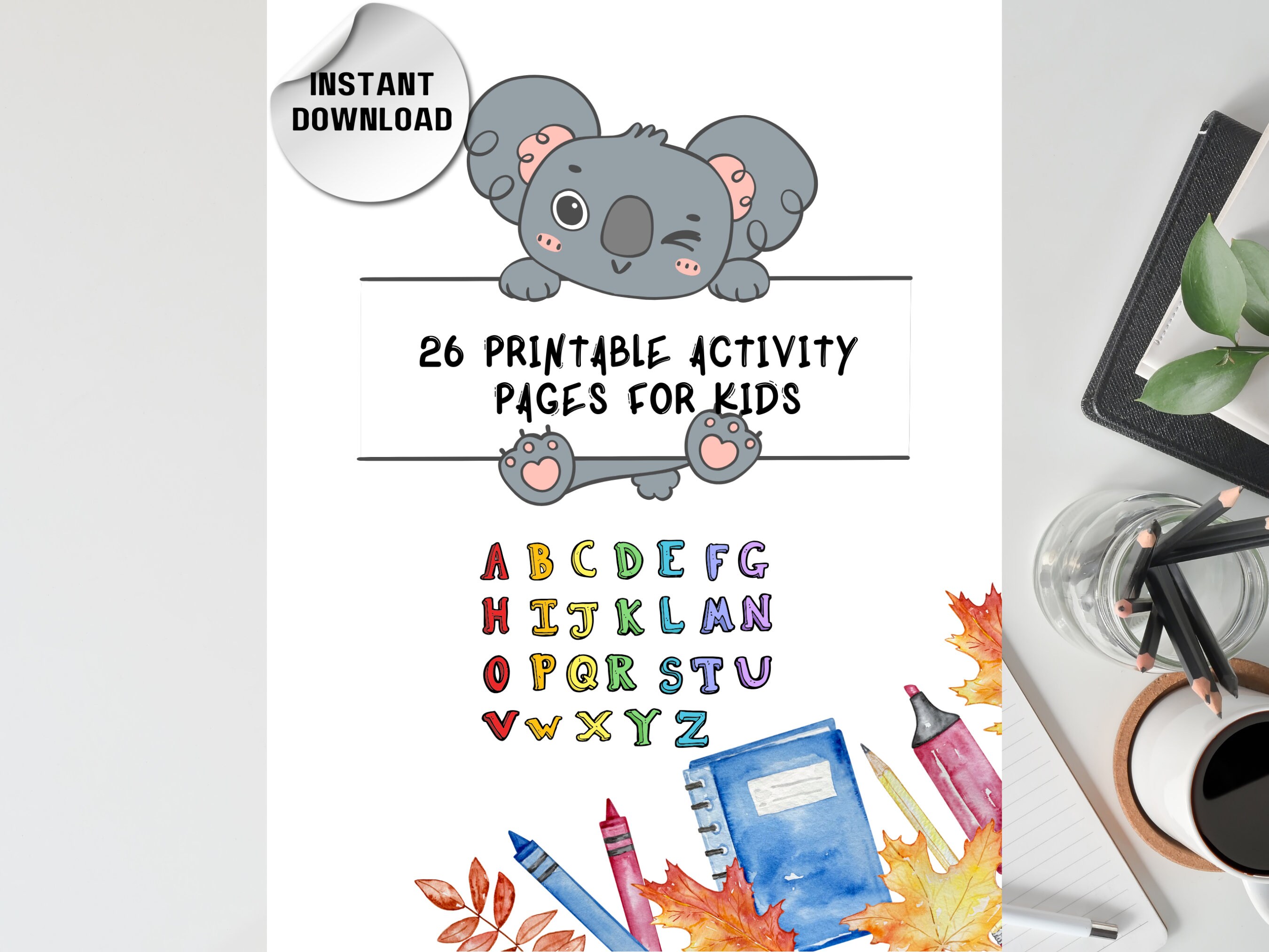 ABC Printable Activity Book for Children Learning Alphabet Activity ...