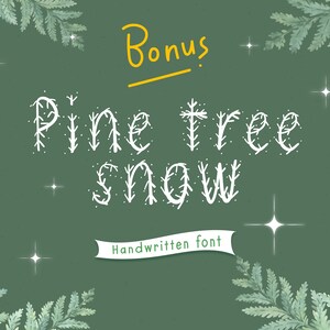 WK Pine Tree Font, Christmas Font, Pine Tree Font, Hand Lettered Font ...