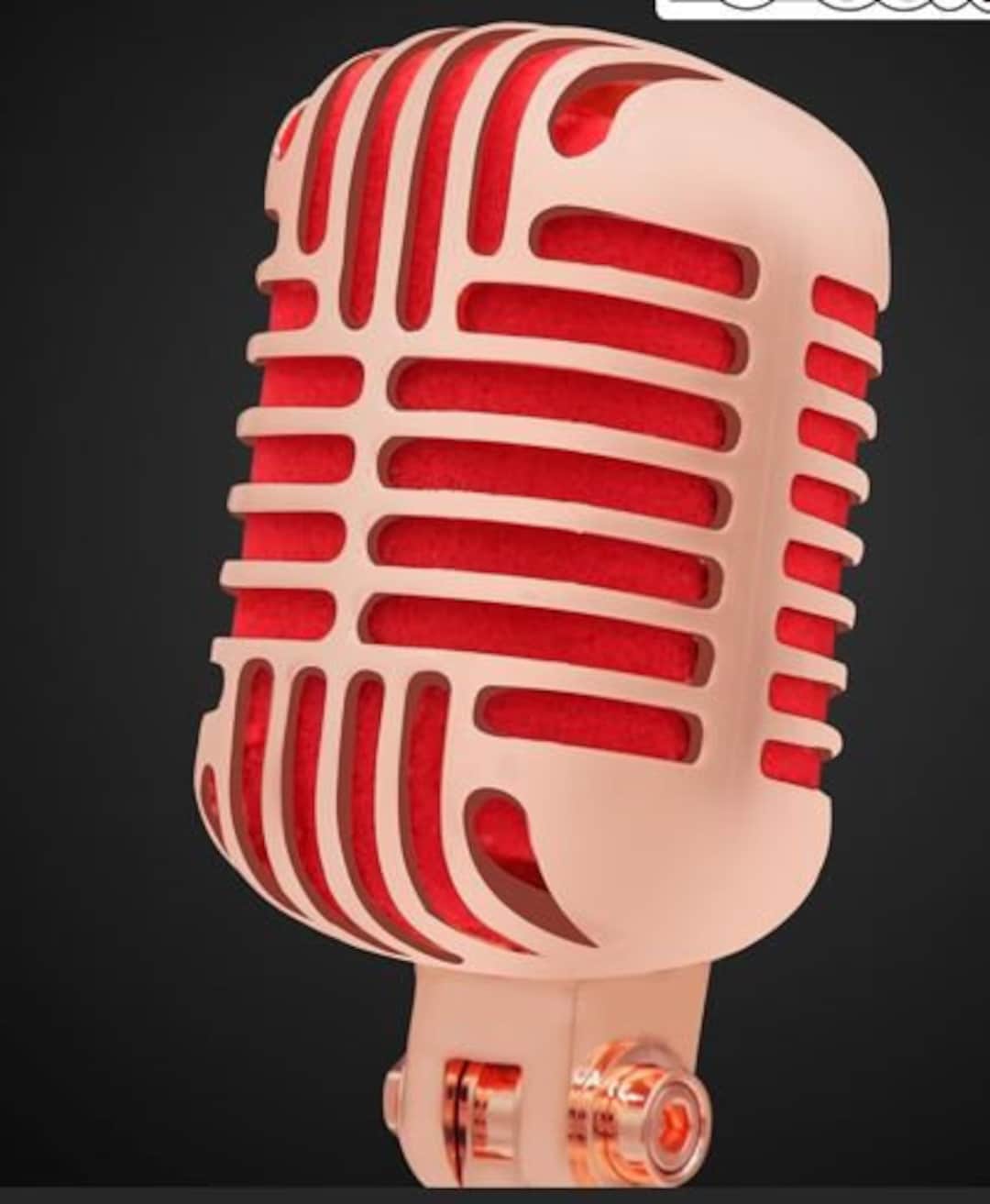 Classic Retro Dynamic Vocal Microphone Old Vintage Style Unidirectional Copper Cardioid ...