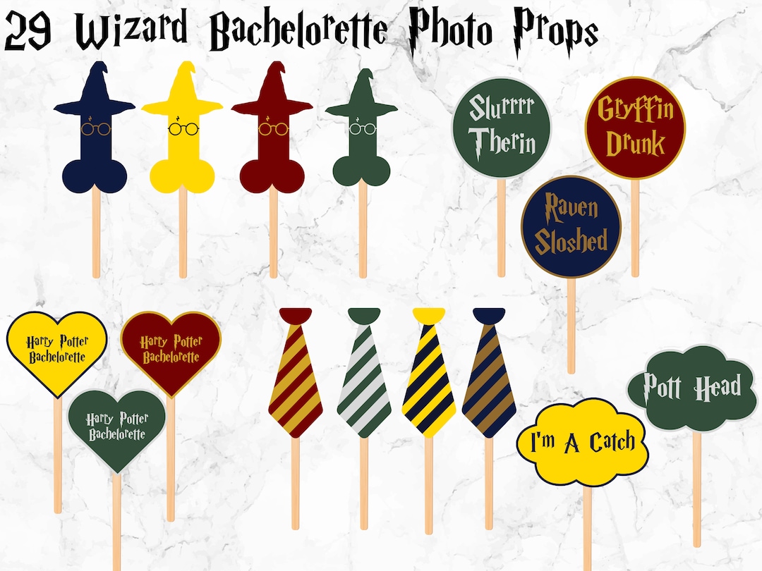 WIZARD BACHELORETTE Party Photo Props | HP Themed Bachelorette ...