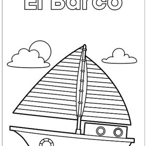 Spanish Transportation Coloring Book - Printable and Digital ...