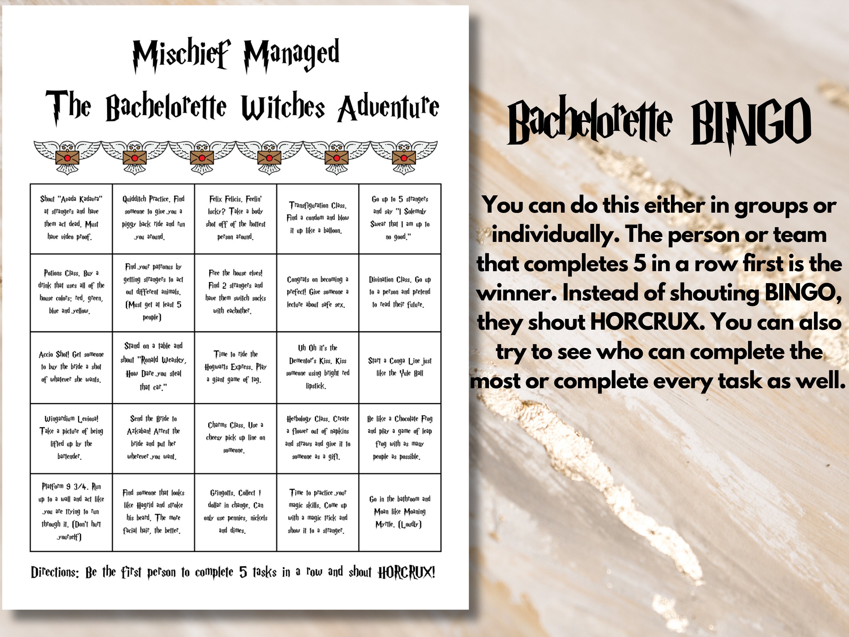 Wizard Bachelorette Party Games Bundle | HP Themed Bachelorette ...