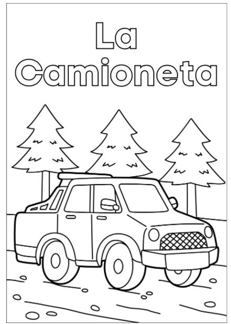 Spanish Transportation Coloring Book - Printable and Digital ...