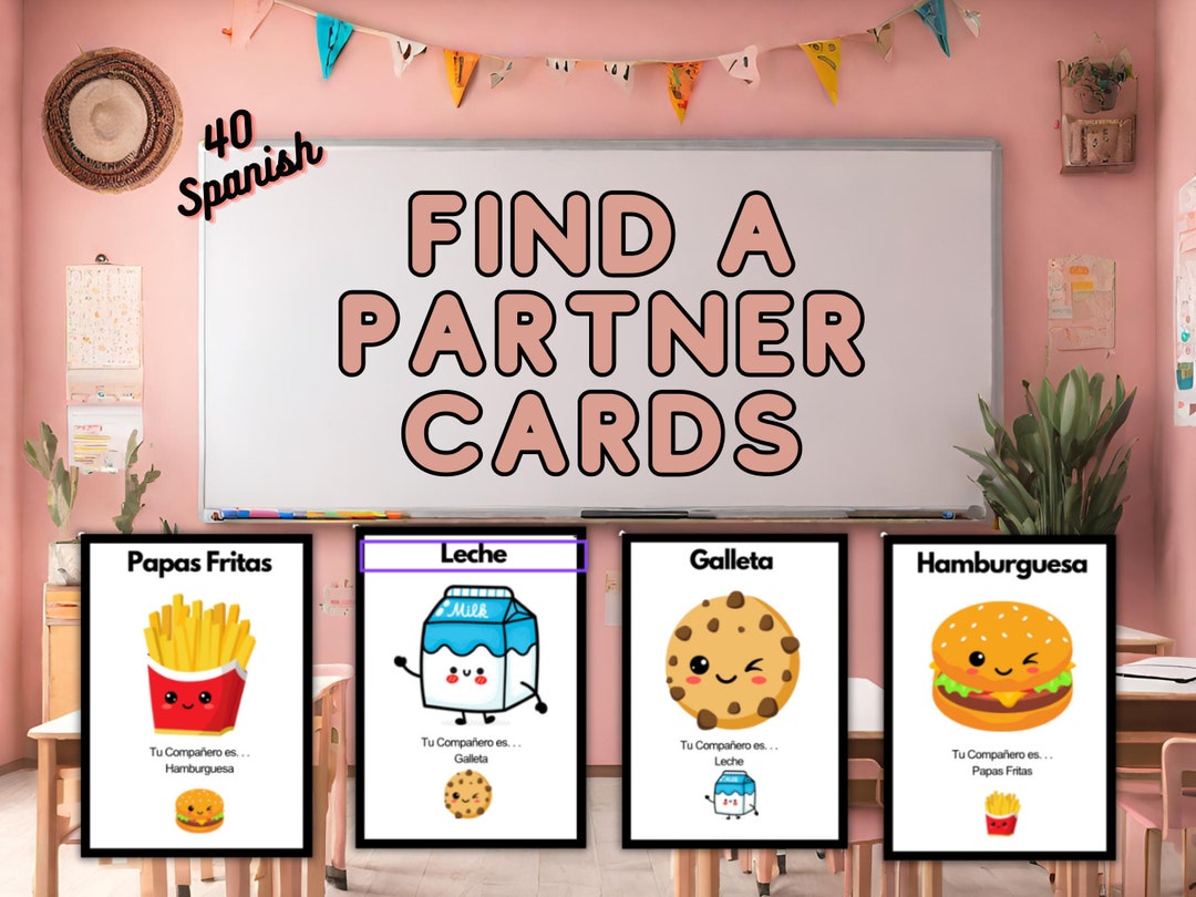 Peanut Butter and Jelly Partner Pairing Cards Classroom Decor Classroom ...