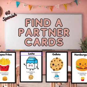 Peanut Butter and Jelly Partner Pairing Cards Classroom Decor Classroom ...