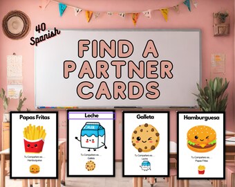 ORIGINAL Peanut Butter and Jelly Partner Pairing Cards Classroom Decor ...