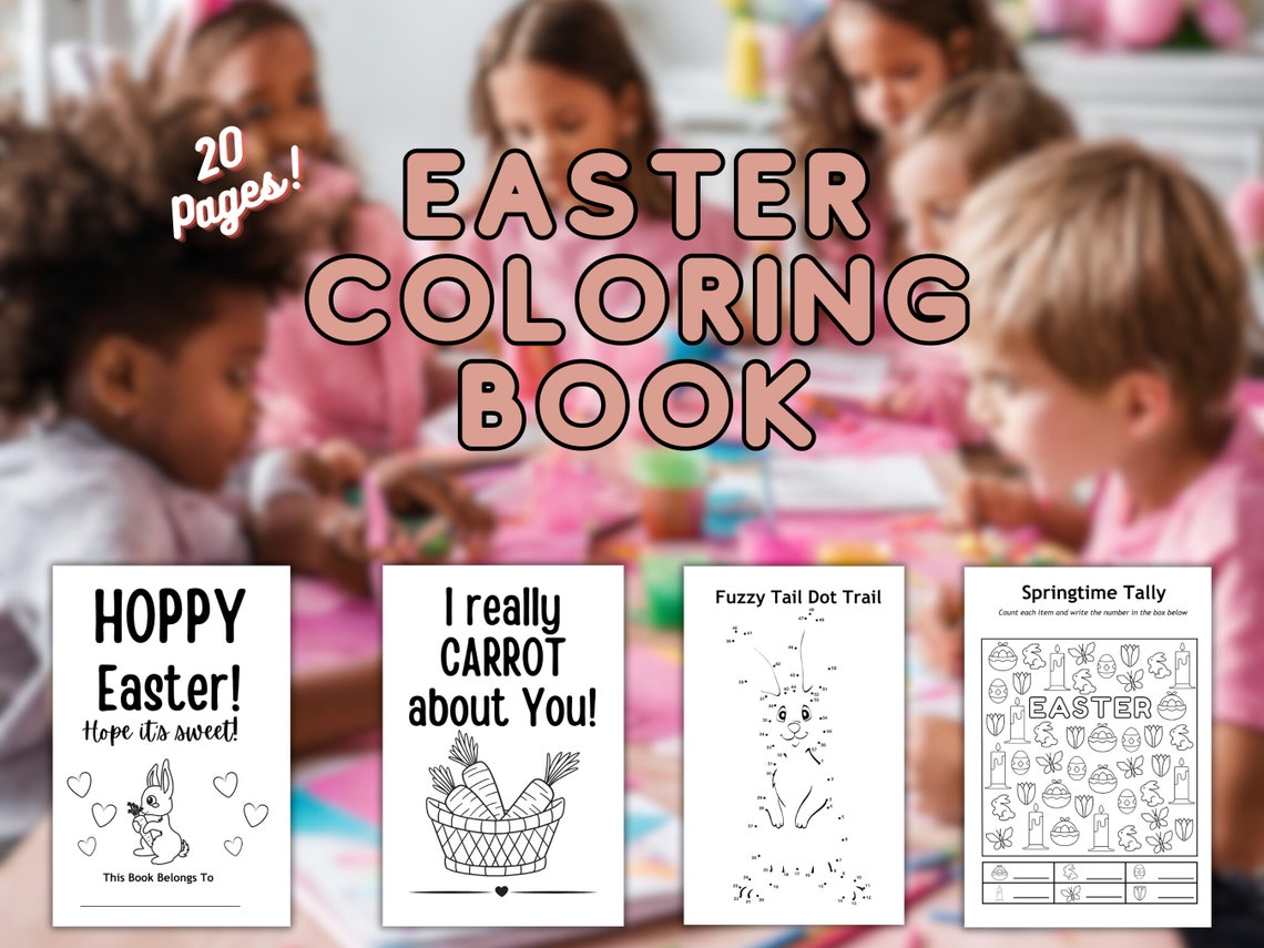 Easter Coloring Pages, Quick and Easy Printable PDF Activity for Kids ...