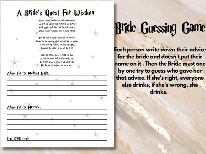 Wizard Bachelorette Party Games Bundle | HP Themed Bachelorette ...