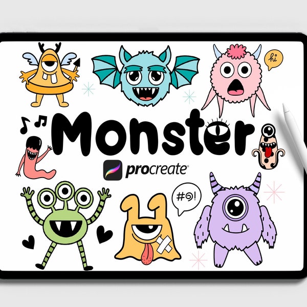Monster Stamps - Etsy