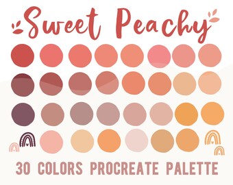 Retro and Vintage Color Palette Set for Procreate Ipad, Digital Color ...