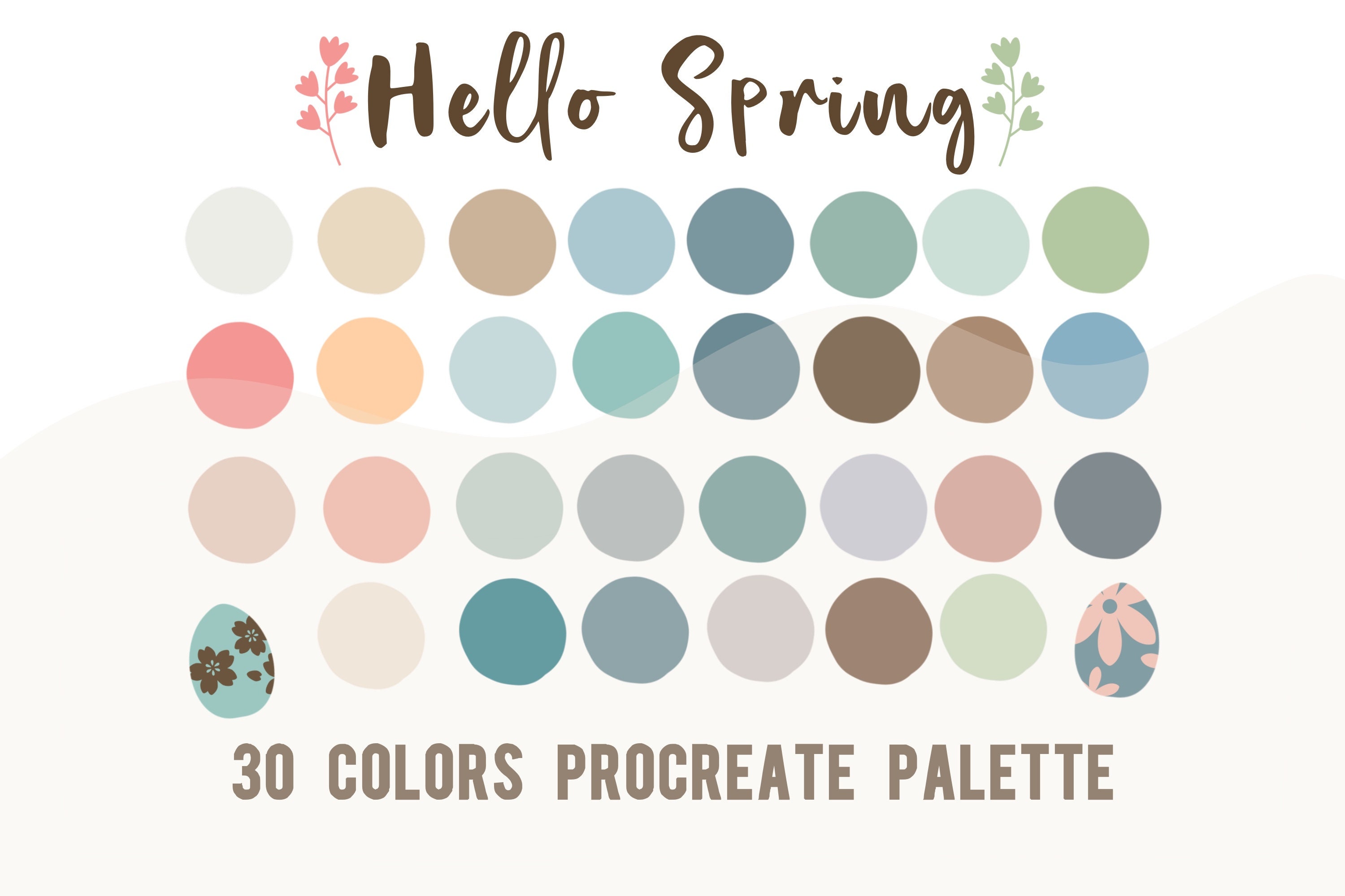 Hello Spring Color Palette Set for Procreate Ipad, Digital Color, Color ...