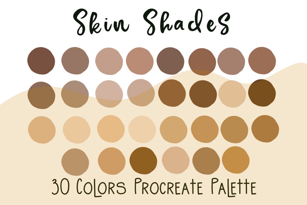 Skin Shades Color Palette Set for Procreate Ipad, Digital Color, Color ...