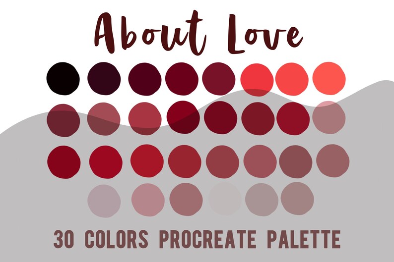 About Love Color Palette Set for Procreate iPad Digital - Etsy
