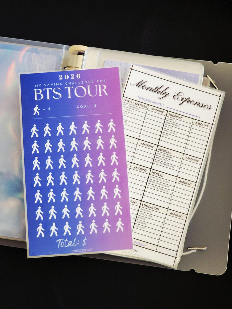 Rich ARMY Syndrome – BTS Savings Challenge Set (A6 Binder Bundle) - Etsy