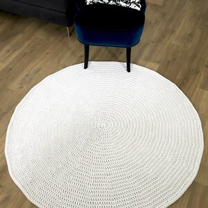 Modern Round Rug White Carpet Round Area Rug Nursery Rug - Etsy