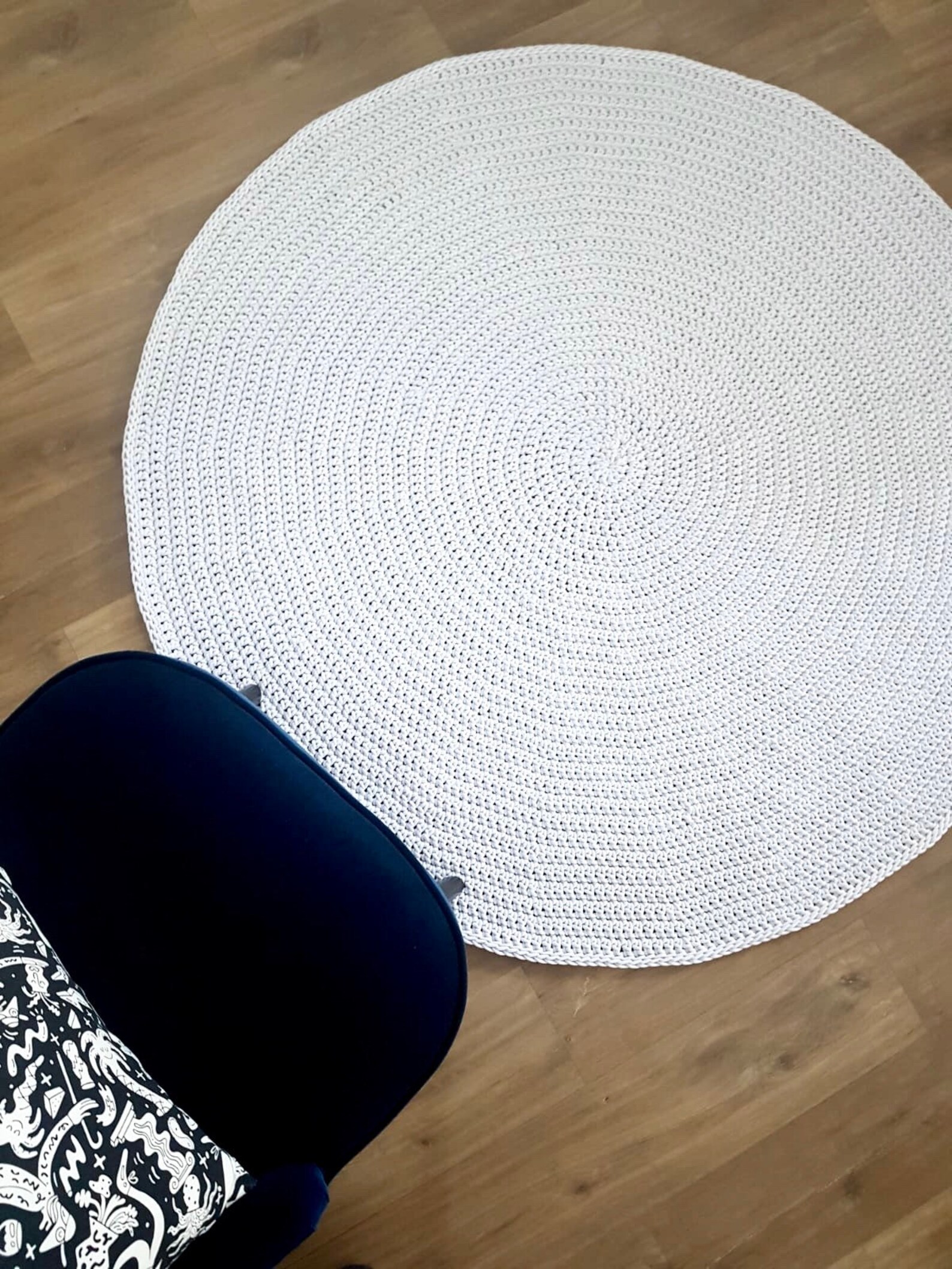 Modern Round Rug White Carpet Round Area Rug Nursery Rug - Etsy