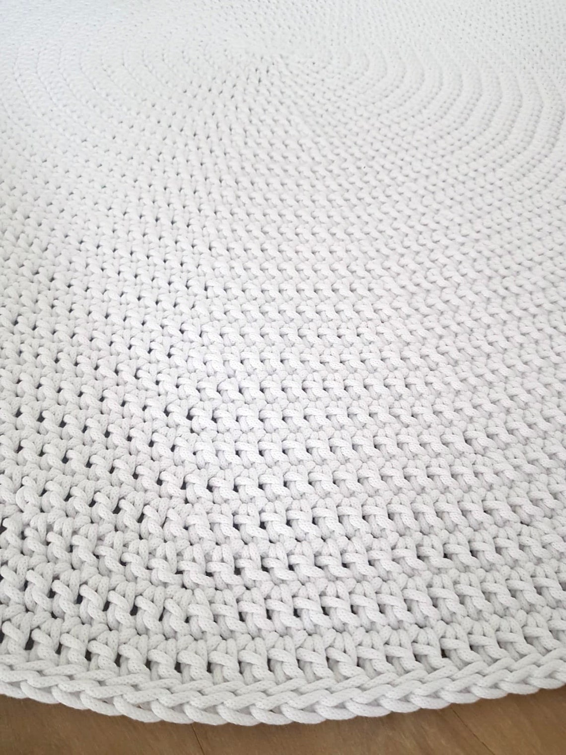 Modern Round Rug White Carpet Round Area Rug Nursery Rug | Etsy