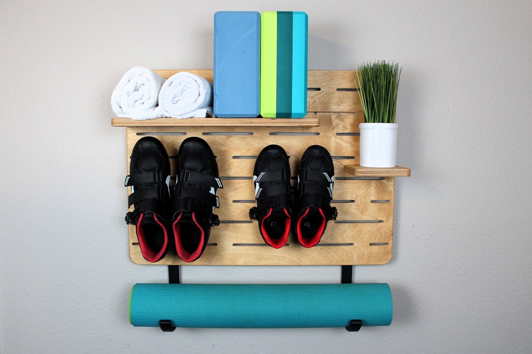Exercise Bike Shoe Rack W/ Towel and Accessory Storage - Etsy