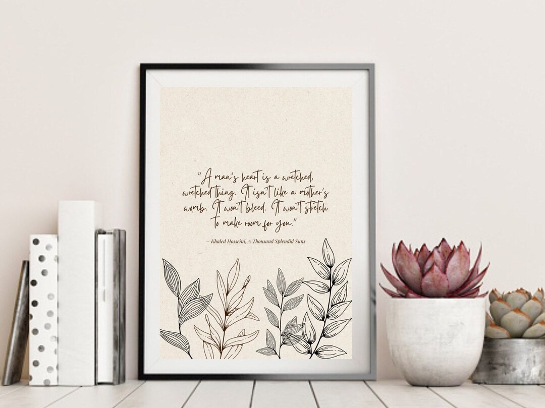 A Thousand Splendid Suns Poster | Khaled Hosseini | Download Digital ...