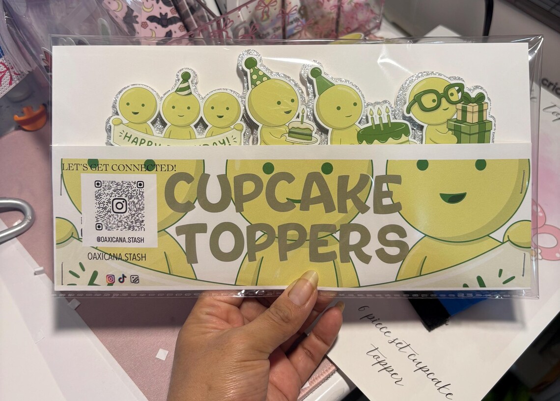 Smiski Birthday Cupcake Toppers, Kawaii Cake Decorations (set of 6) - Etsy