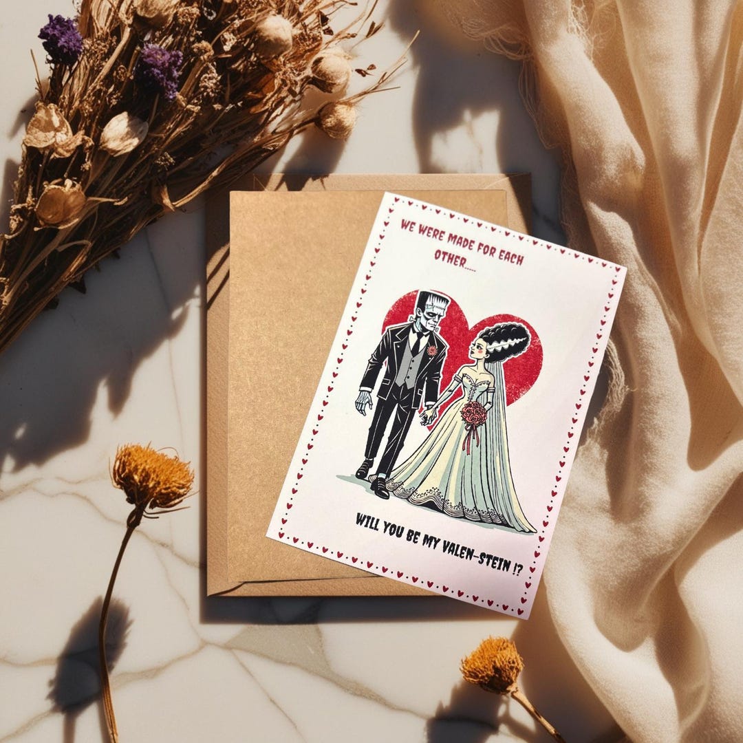 Valentine Frankenstein Bride / Greeting Card / Love / Kindle / Bride of ...
