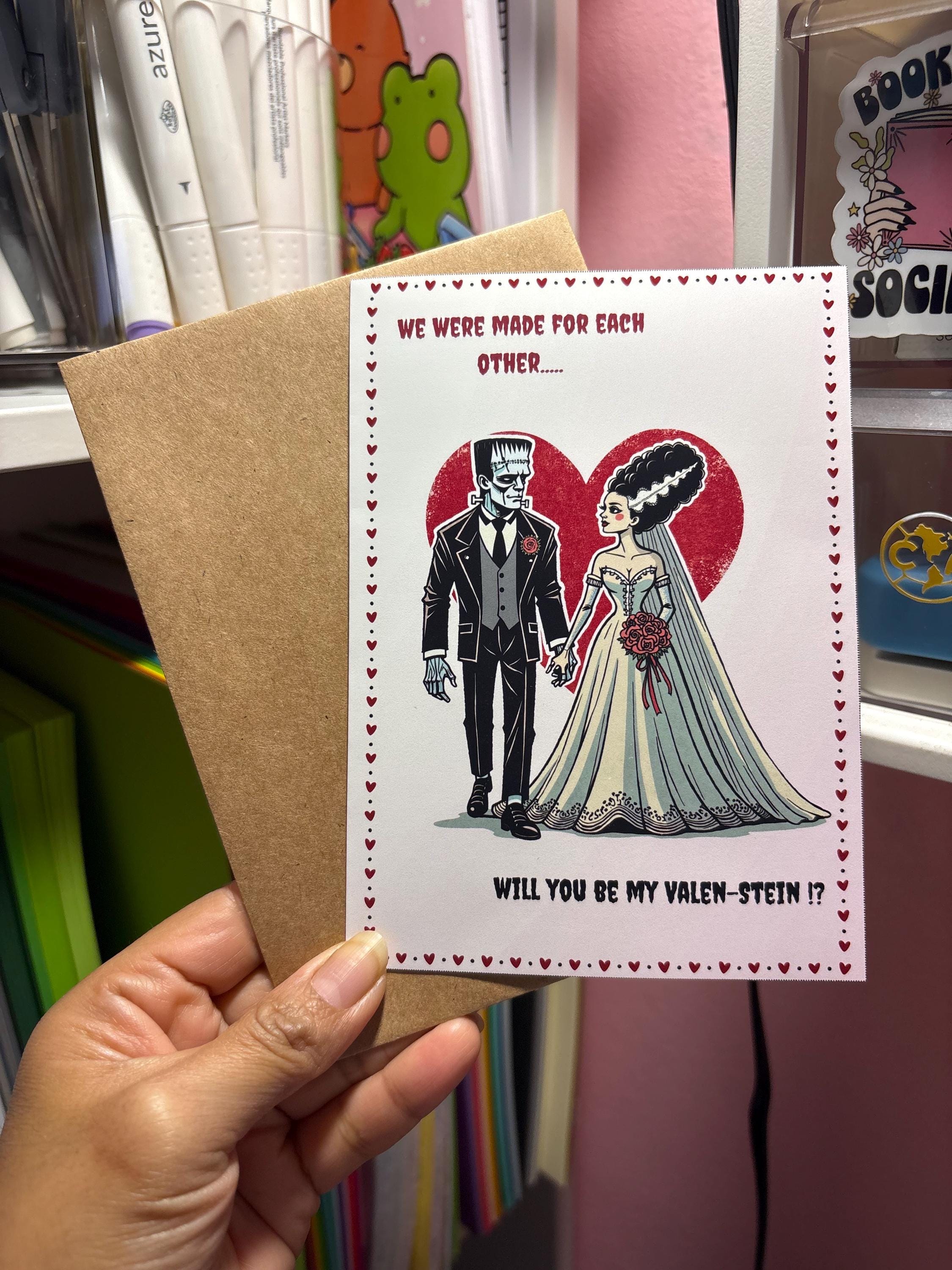 Valentine Frankenstein Bride / Greeting Card / Love / Kindle / Bride of ...