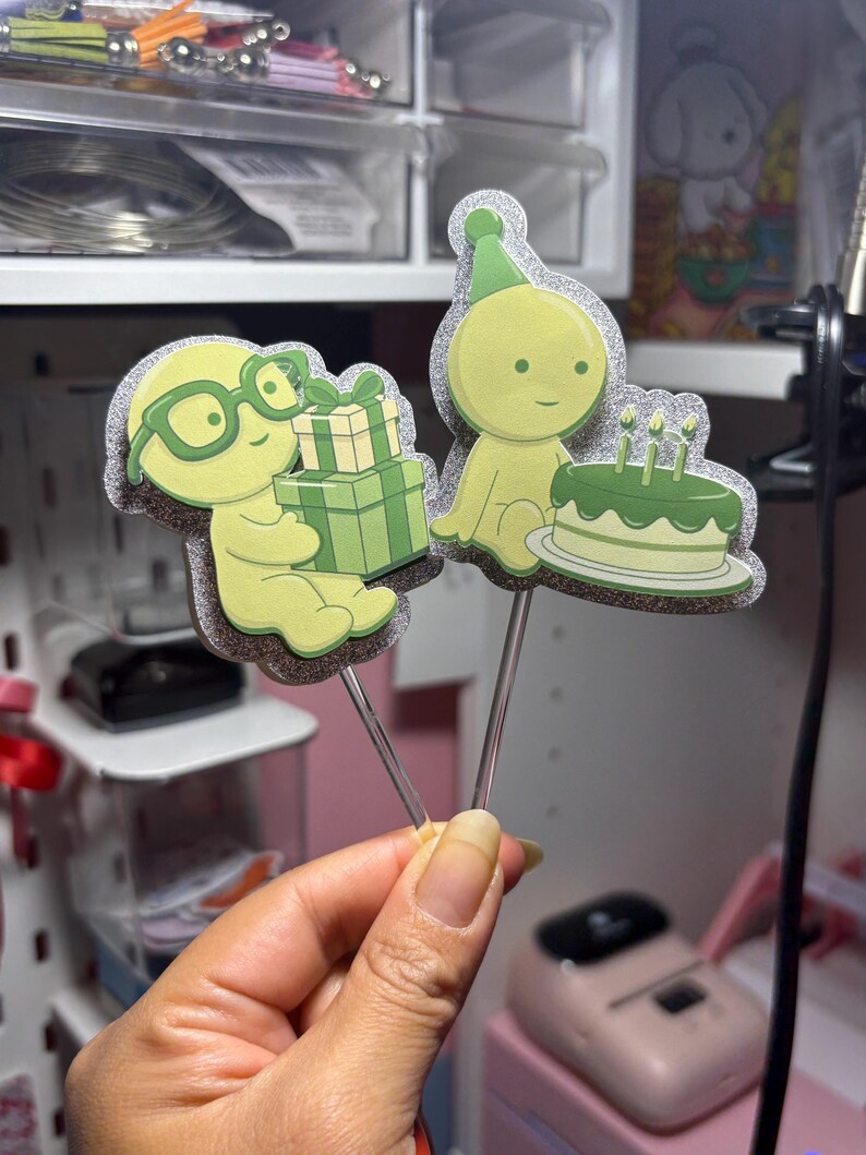 Smiski Birthday Cupcake Toppers, Kawaii Cake Decorations (set of 6) - Etsy