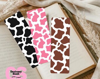Pink Cow Print Bookmark | Cute Book Mark | Book Lover | Cow Lover ...