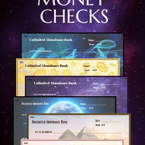 Printable Money Manifesting Check - Law of Attraction - Manifest ...