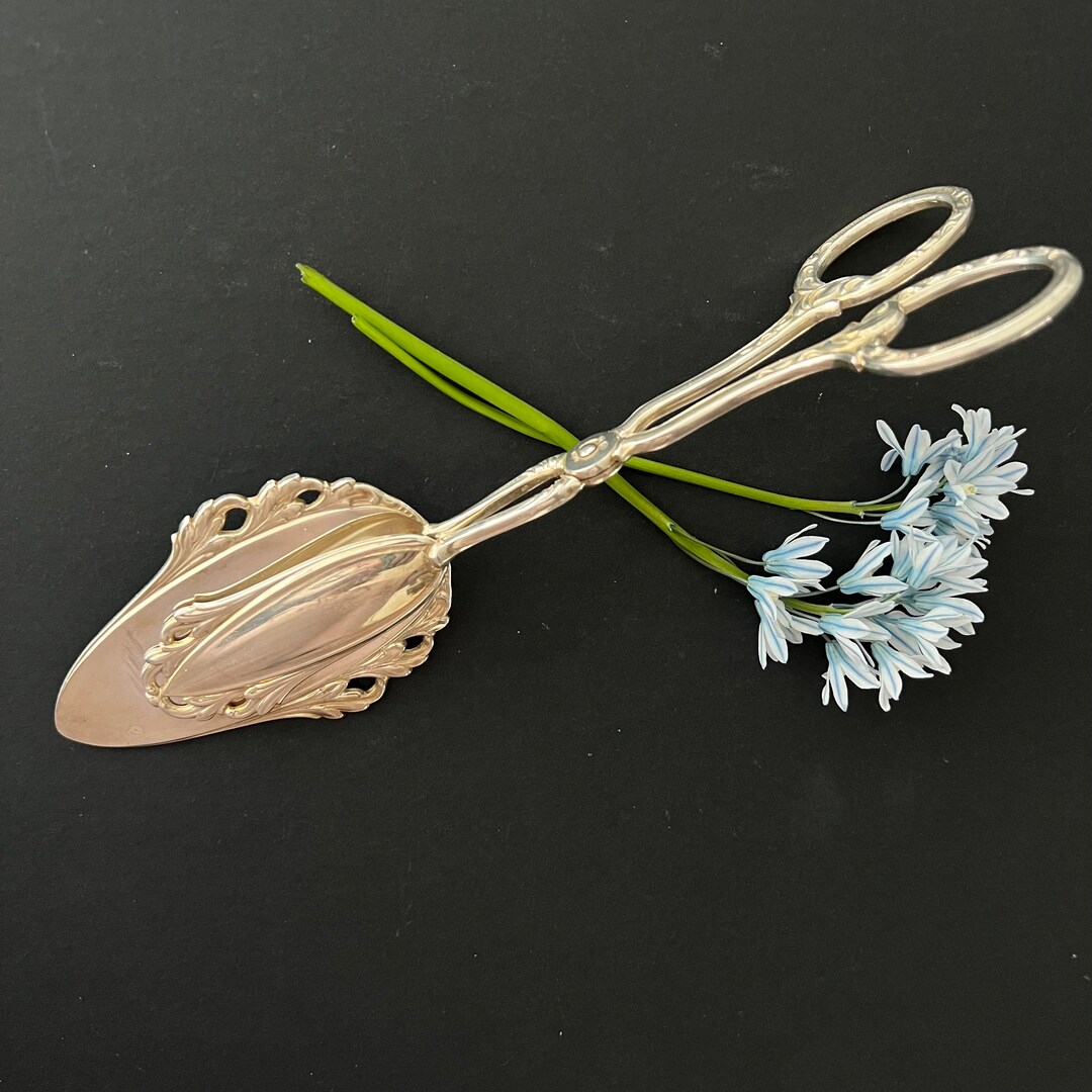 Silver Plated Vintage Tongs - Etsy