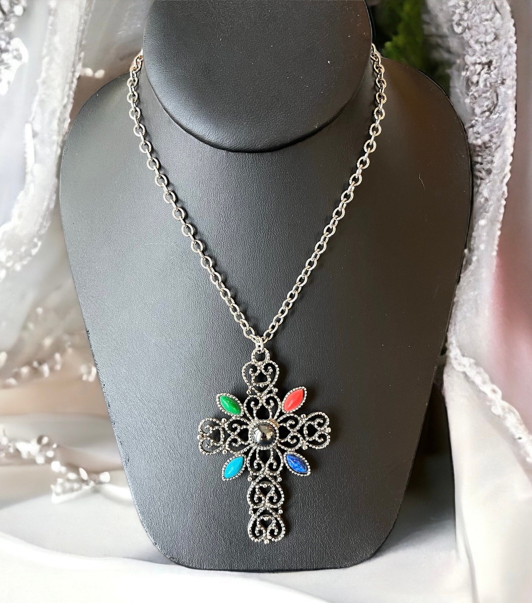 Vintage Avon Cross Necklace, 1970’s Silver Cross, Vintage Jewelry for ...
