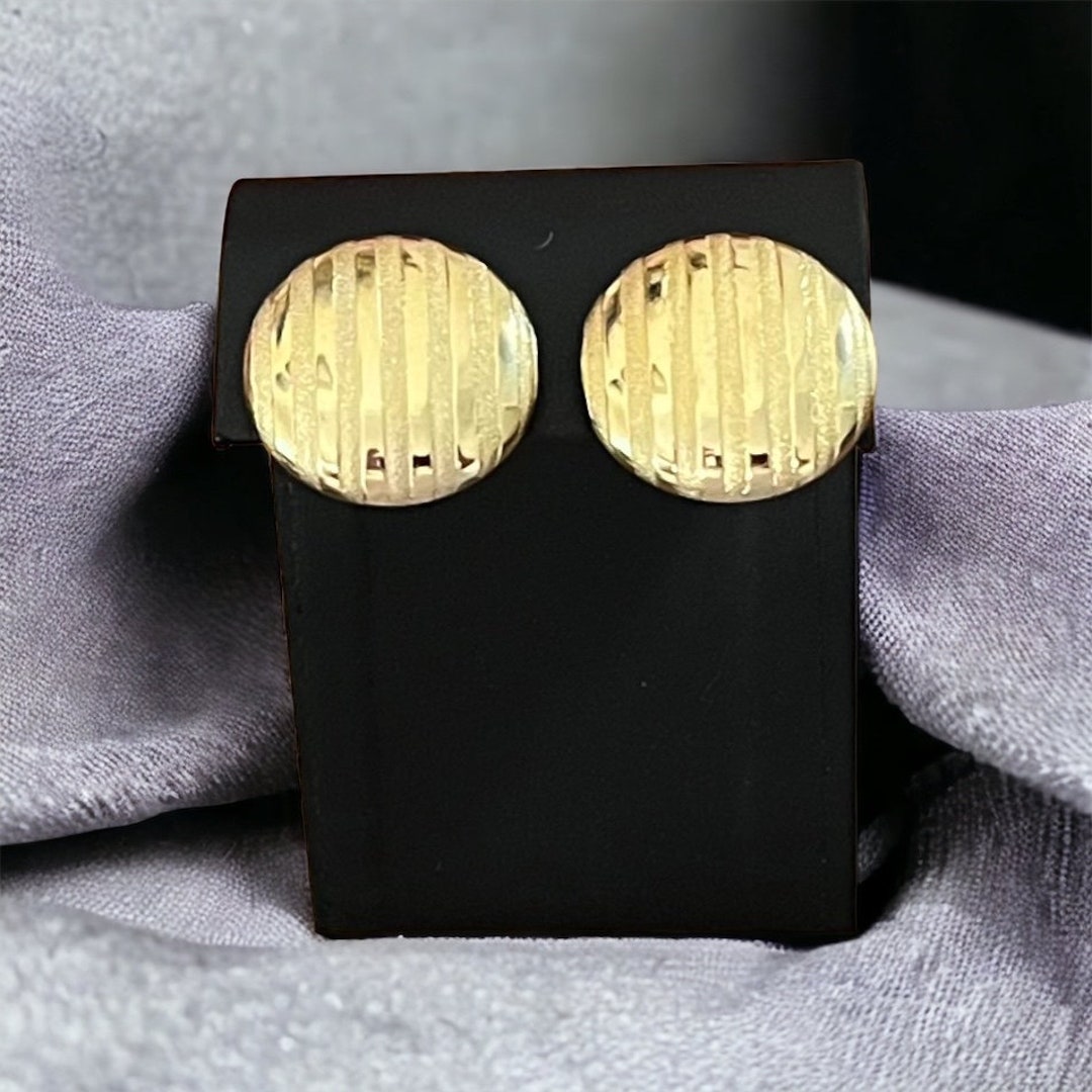 Vintage Elizabeth Morrey Earrings, 1960s Gold Mod Earrings, Birthday ...