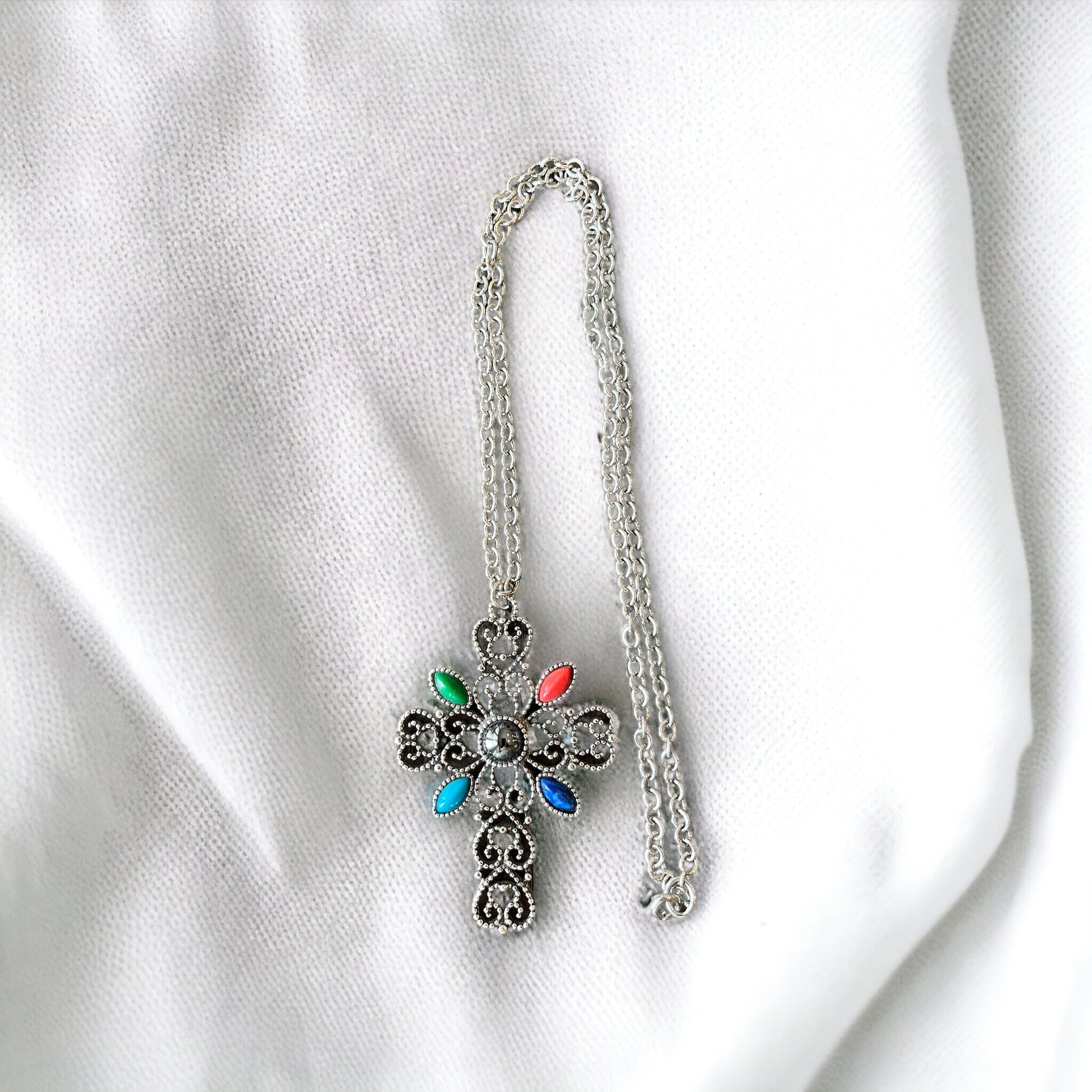 Vintage Avon Cross Necklace, 1970’s Silver Cross, Vintage Jewelry for ...
