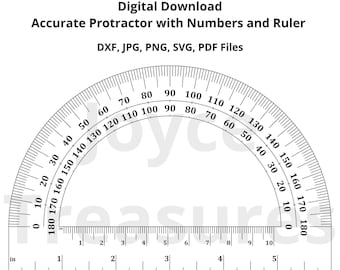 Protractor Dxf, Jpg, Png, Svg and Pdf Files, Accurate No Numbers - Etsy