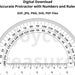 Protractor Accurate With Inch and Cm Ruler Dxf, Jpg, Png, Svg and Pdf ...