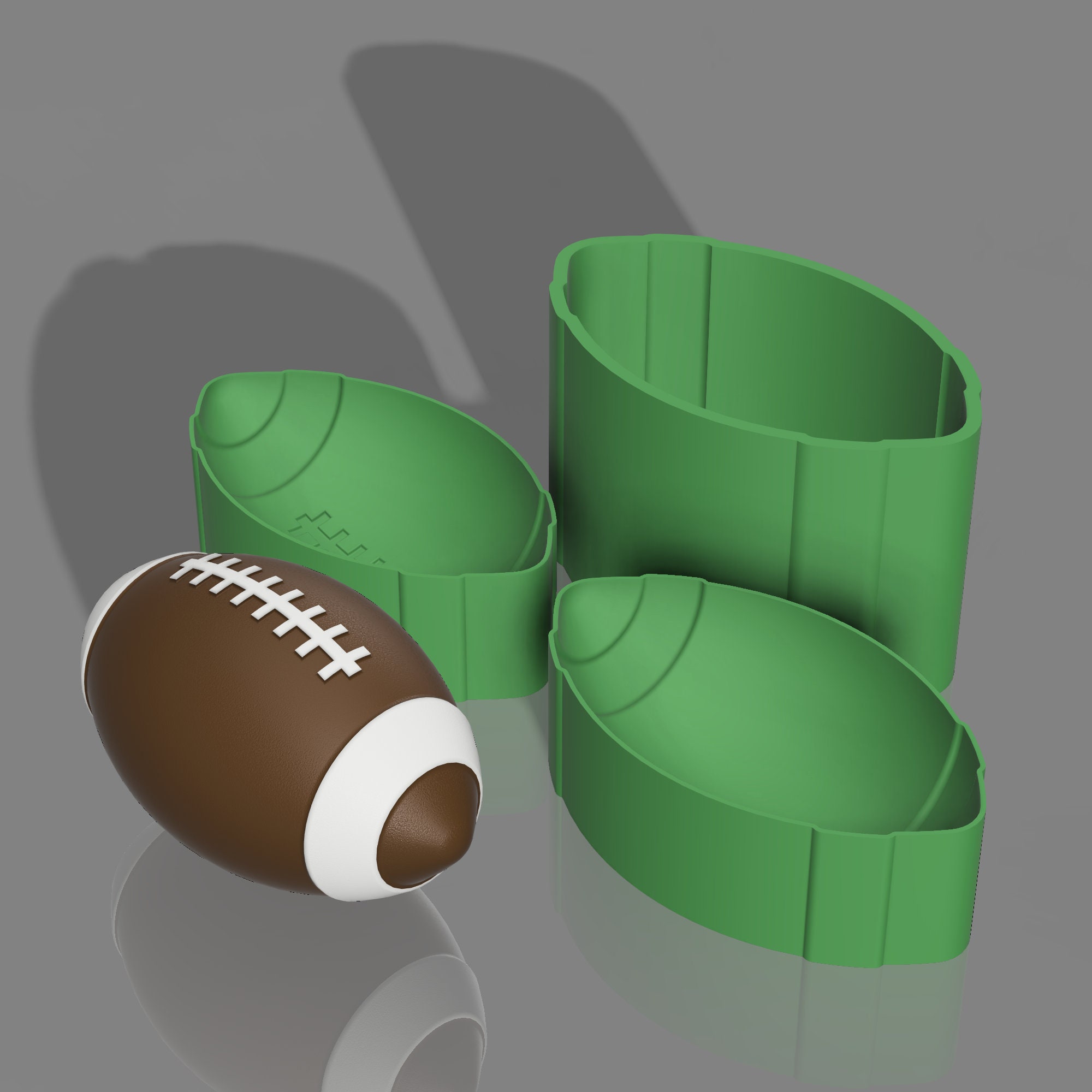 3D Printed 3 Piece American Football Bath Bomb Mold American - Etsy