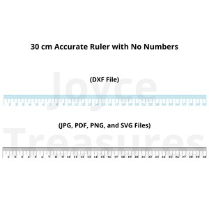 30 Cm Accurate Ruler With Numbers, Lines Down (DXF, Jpg, Png, SVG and ...