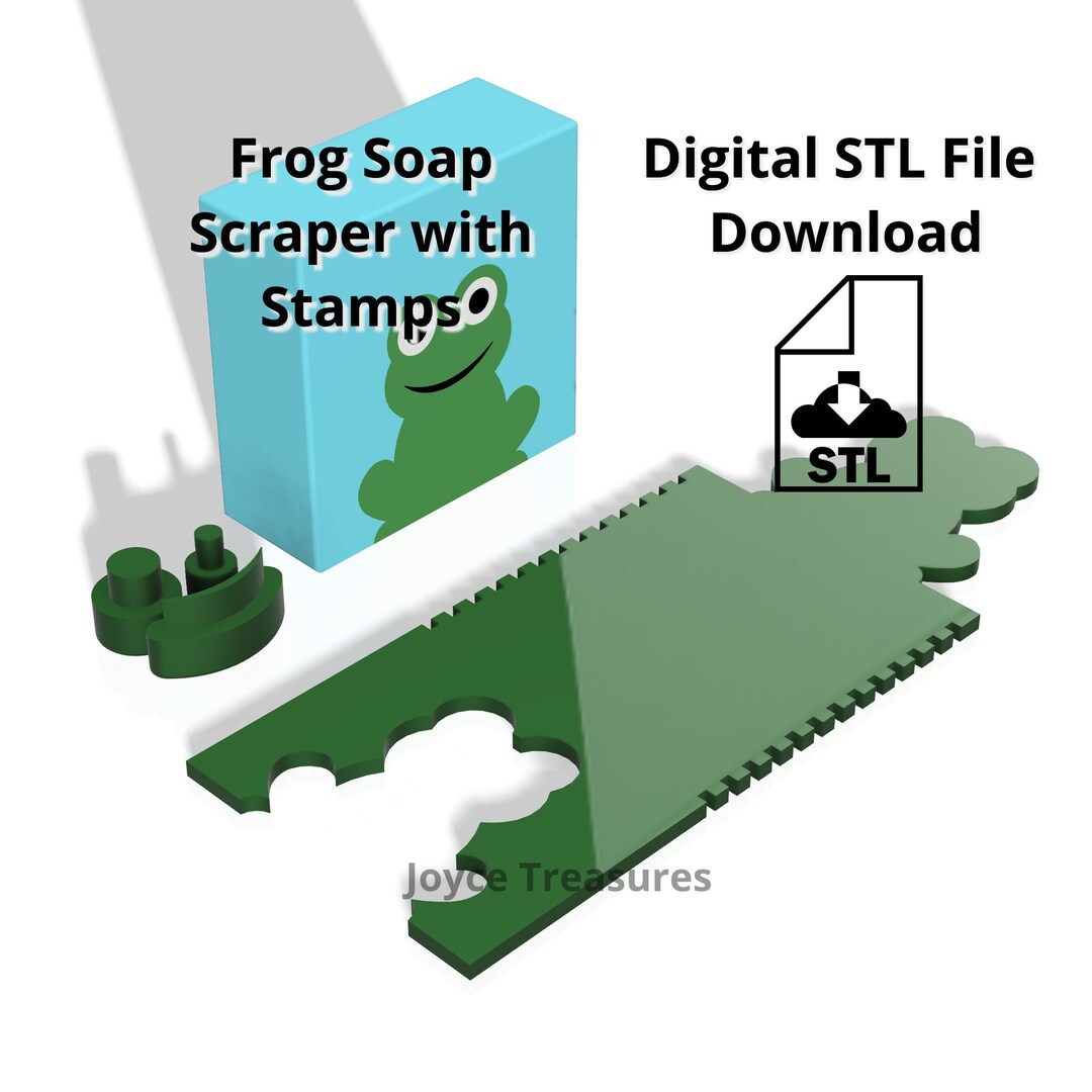 Frog Soap Scraper STL File With Stamps, 2.5in (digital Download) - Etsy