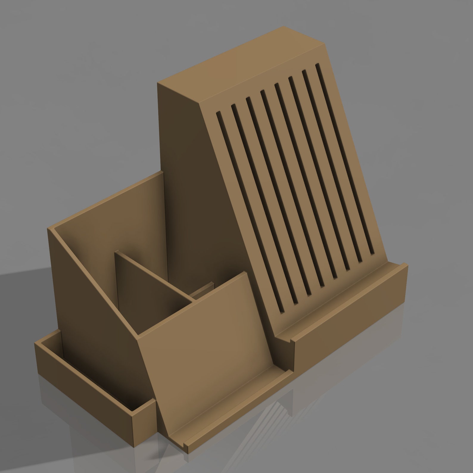3D Printer STL File: Medium Desktop Organizer With Phone Holder ...