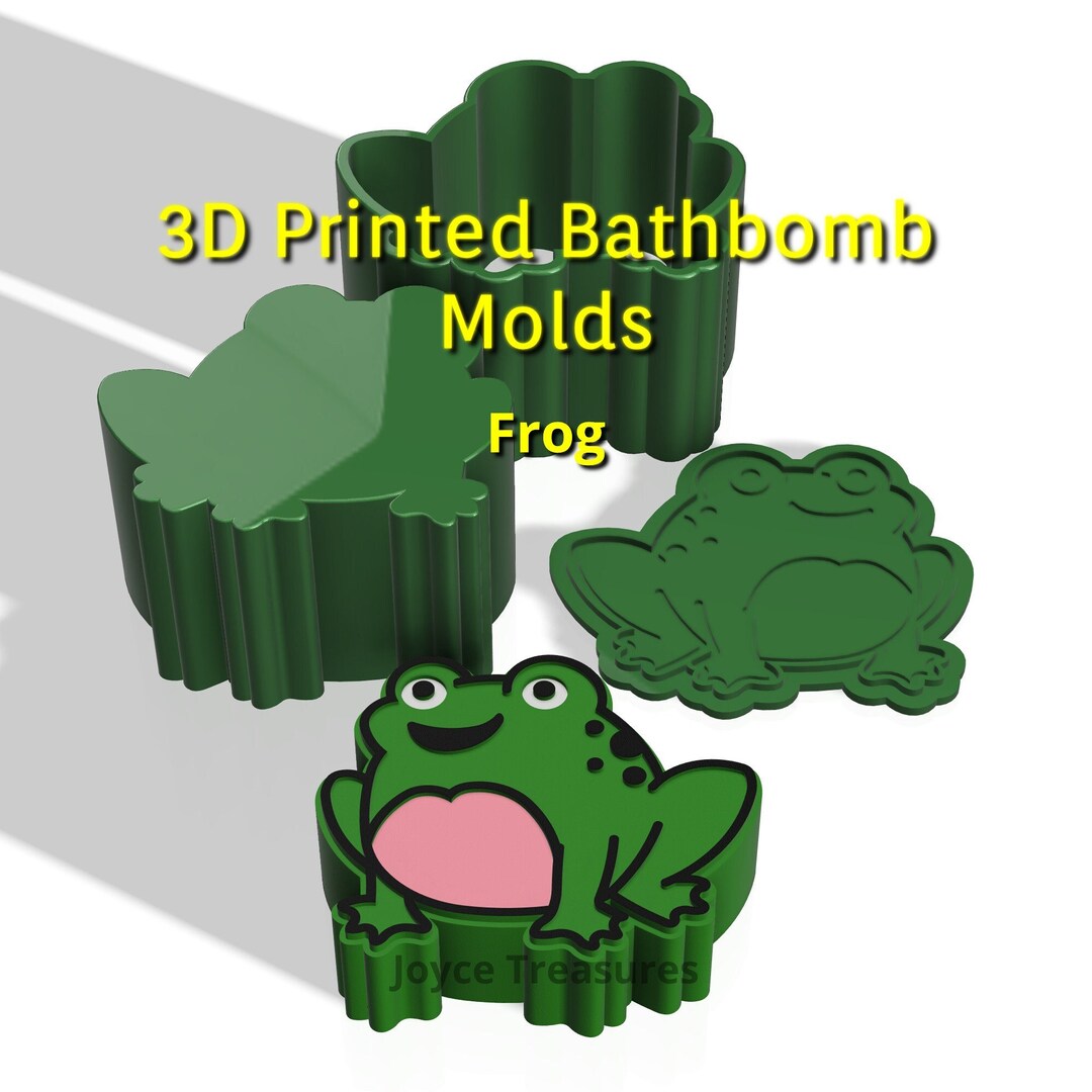 3D Printed Frog Bath Bomb Mold, Frog Bathbomb Mold, Animal Bath Bomb ...