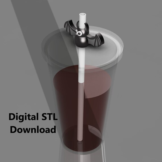 Straw Topper STL Bat Straw Topper STL File for 3D Printer - Etsy