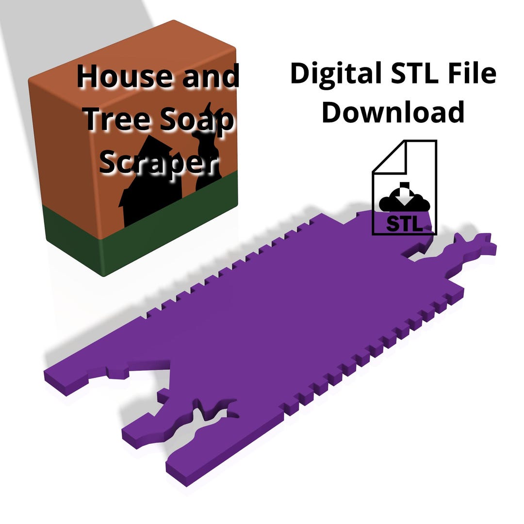STL File 2in House and Tree Soap Scraper Shaping Tool for Cold Process ...