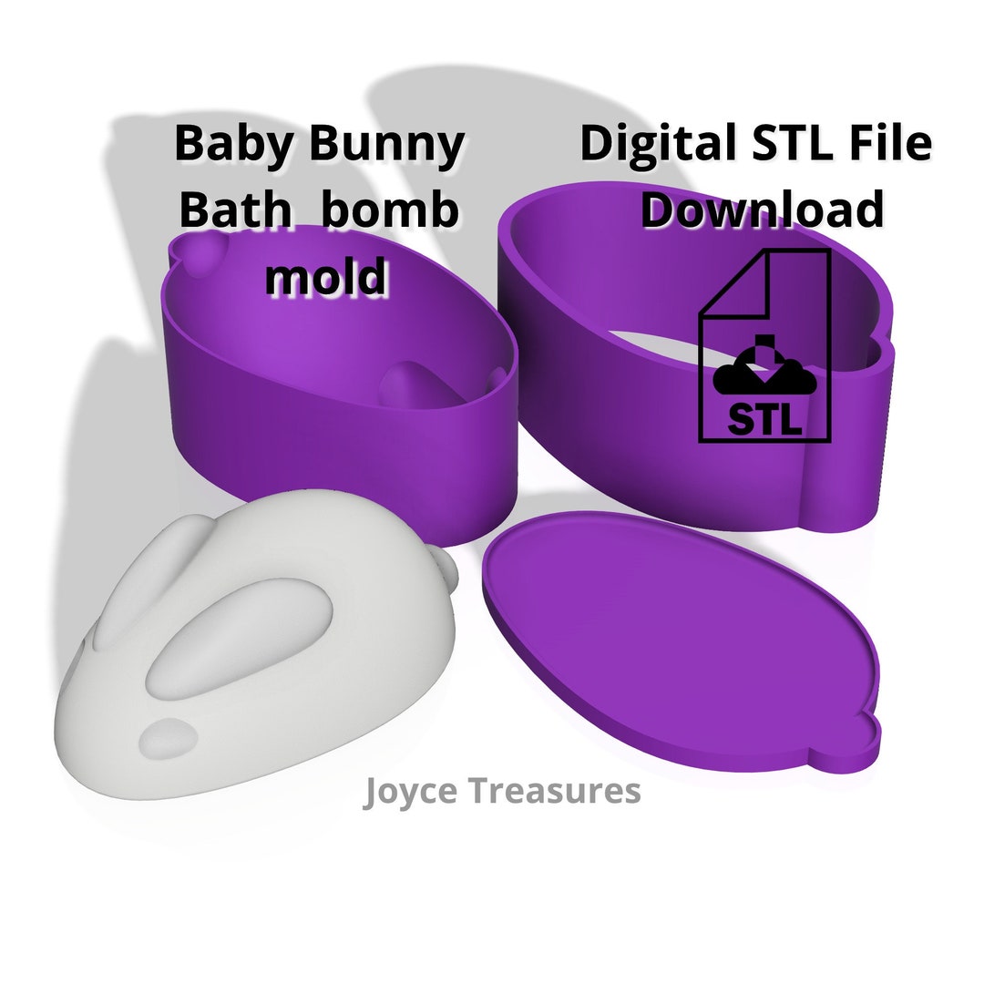 STL File for Bath Bomb Baby Bunny Bath Bomb Mold, Bunny Bathbomb Mold ...