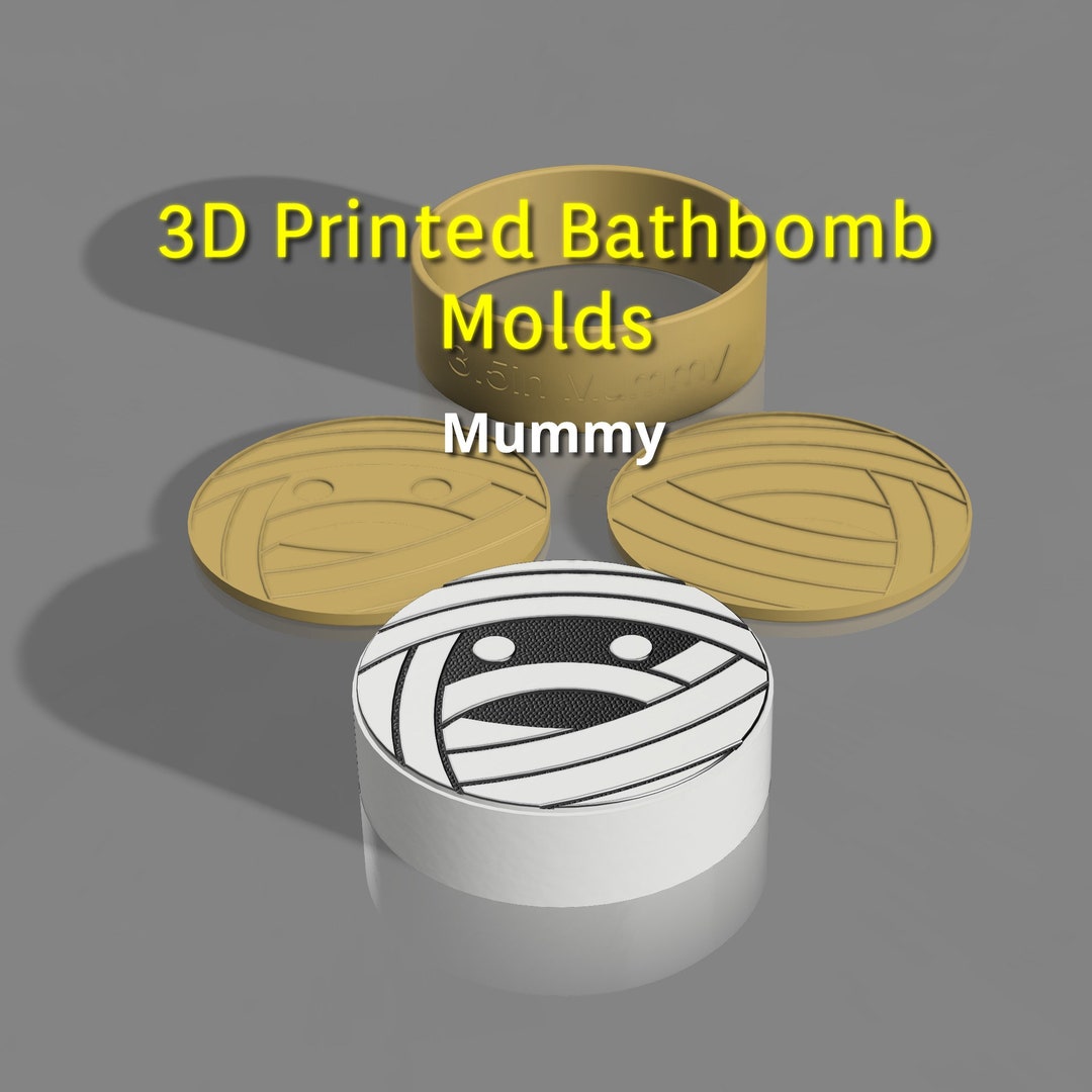 3D Printed Flat Mummy Bath Bomb Mold, Halloween, Fall - Etsy
