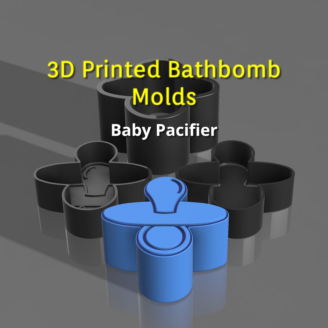 3D Printed Pacifier Bath Bomb Mold, Baby Shower (3 Piece) - Etsy Australia