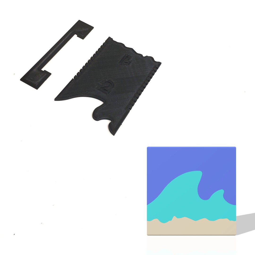 Two Sided Ocean Waves Soap Scraper Shaping Tool for Cold Process Soap ...